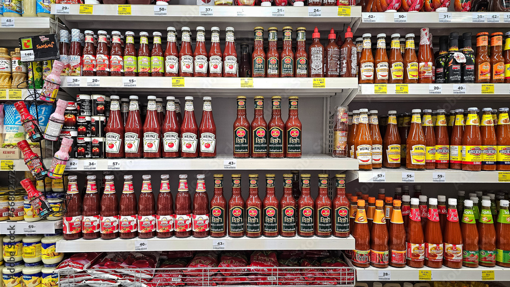 Various Tomato Ketchup, Chili Sauce (Hot Red Chili Sauce) in Thailand ...