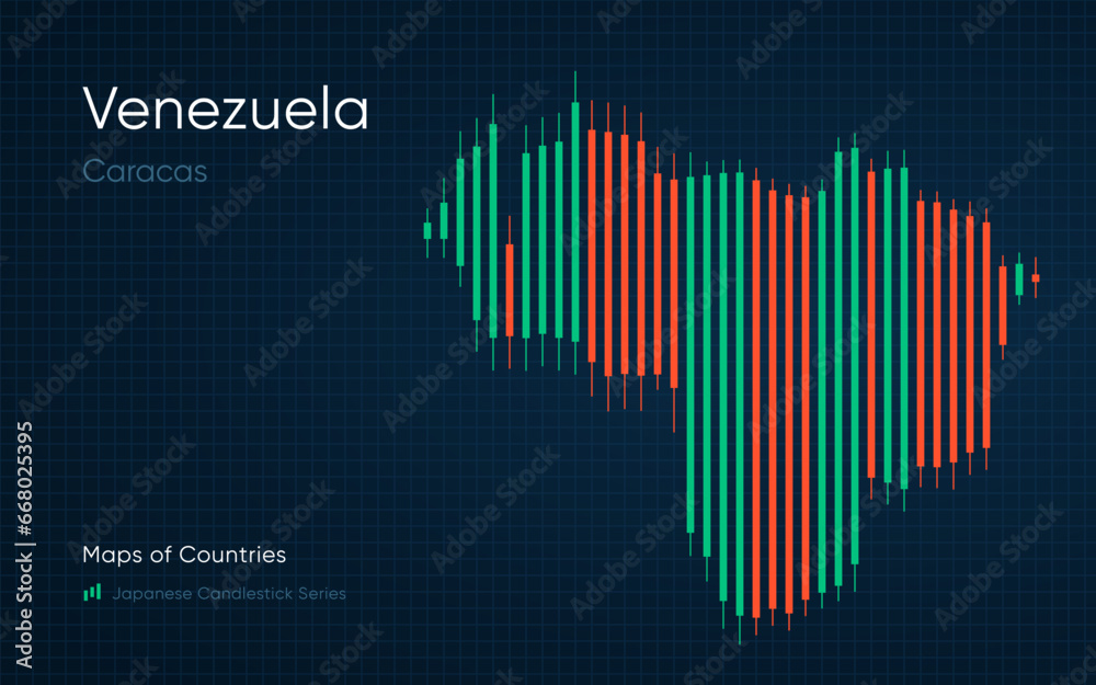 Venezuela map is shown in a chart with bars and lines. Japanese ...