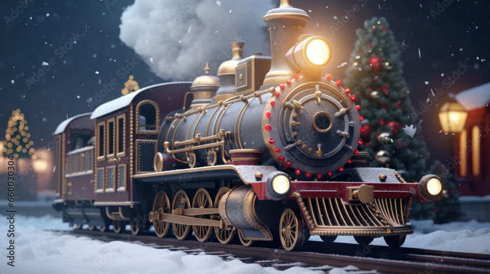 Magical Journey: A Fairy-Tale Locomotive Adorns the Scene in True ...