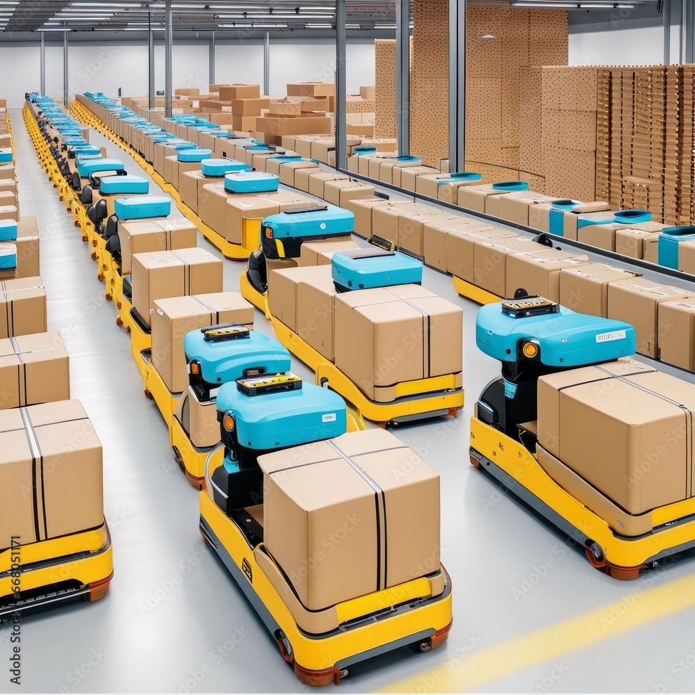 Robots efficiently sorting hundreds of parcels per hour(Automated ...