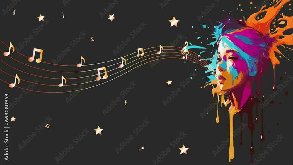 Vidéo Stock Video image with musical notes floating in the air ...