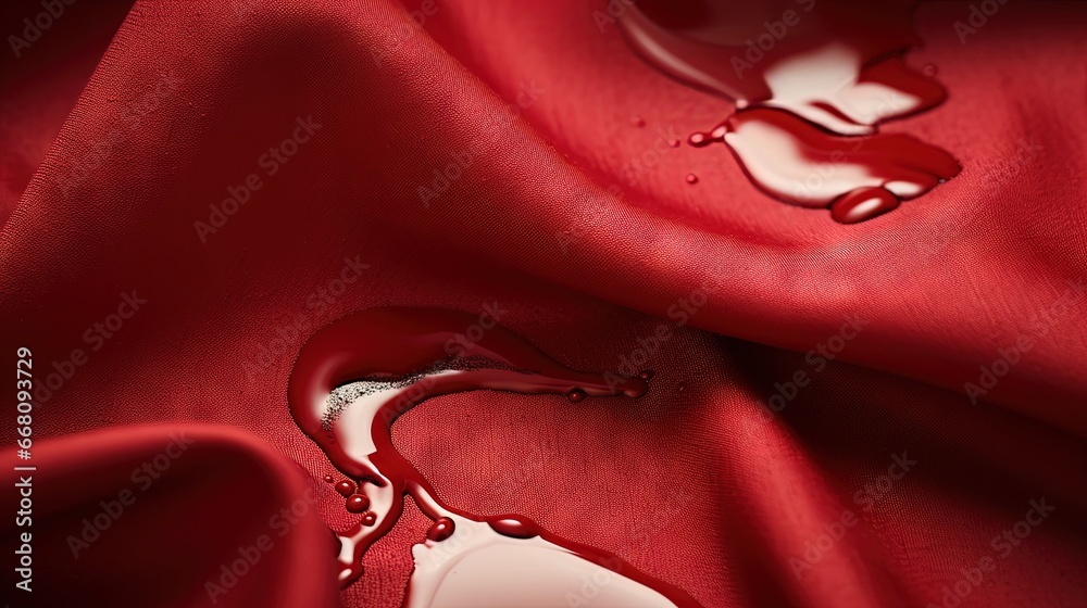 Textiles displaying stain removal on fabric fibers like blood and ...