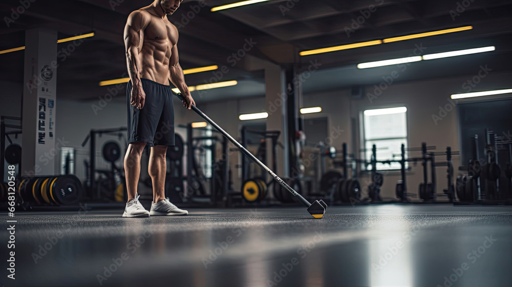 Battle mace: rotational exercises core strength coordination Stock ...