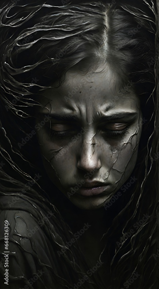 "Deep despair and internal struggle portrayed in a powerful photograph ...