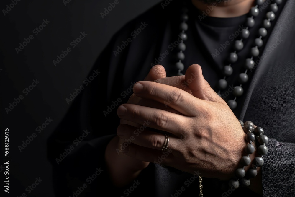 Muslim prayer hands. Arabic muslim pray culture traditional. Generate ...