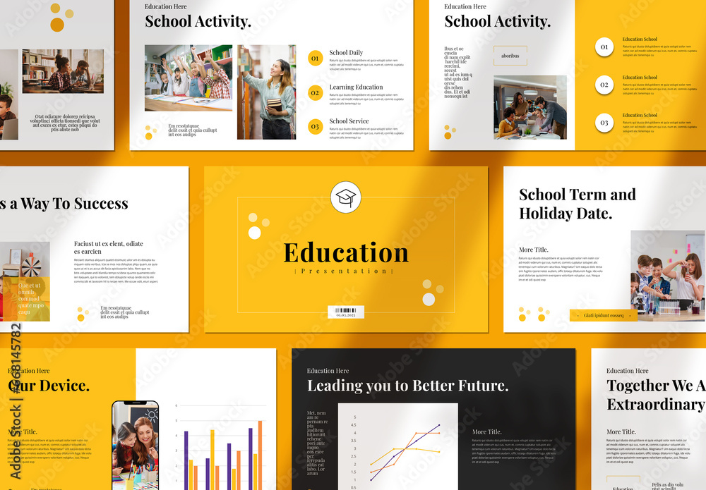 Education Presentation Template Stock Template | Adobe Stock