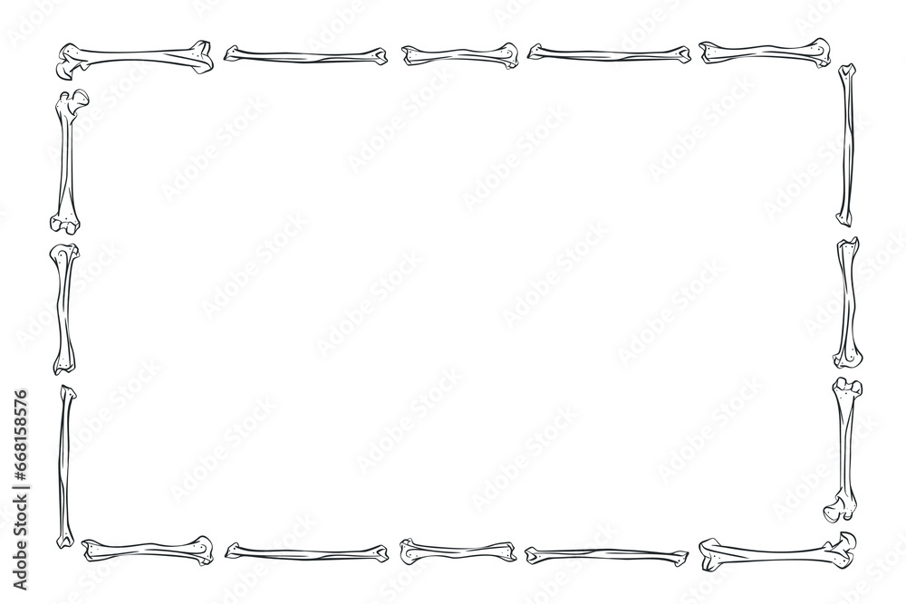 Hand drawn vector abstract graphic line art frame banner of Human ...