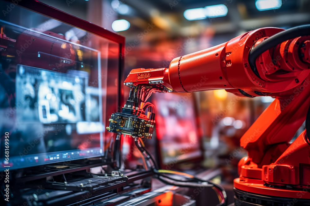 Industrial technology concept. Factory automation. Smart factory ...