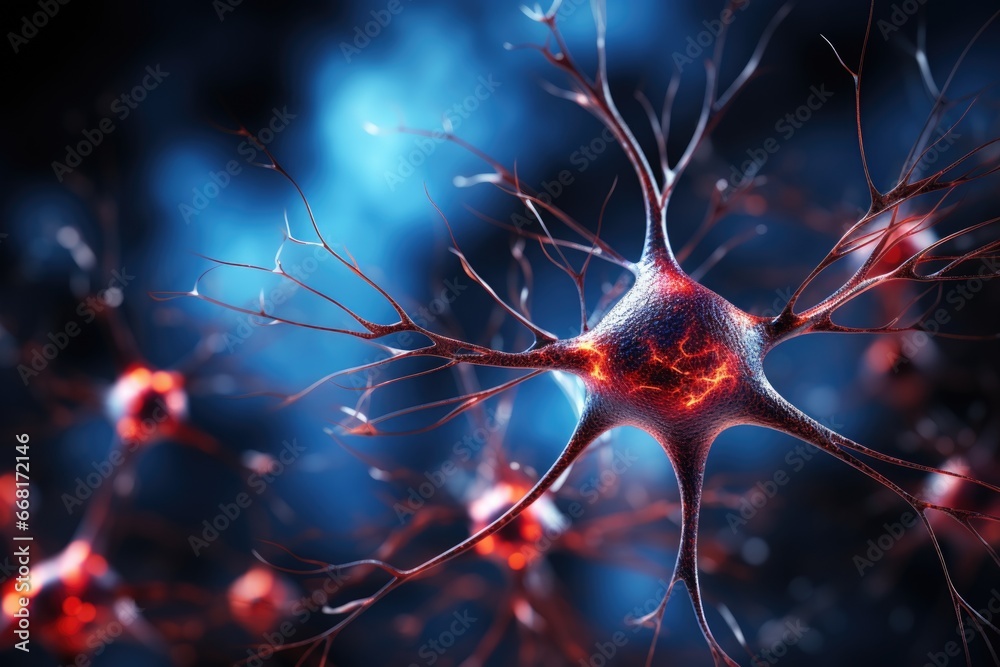 The Neural Network. Brain. Neurological and Mind Map. Stock ...