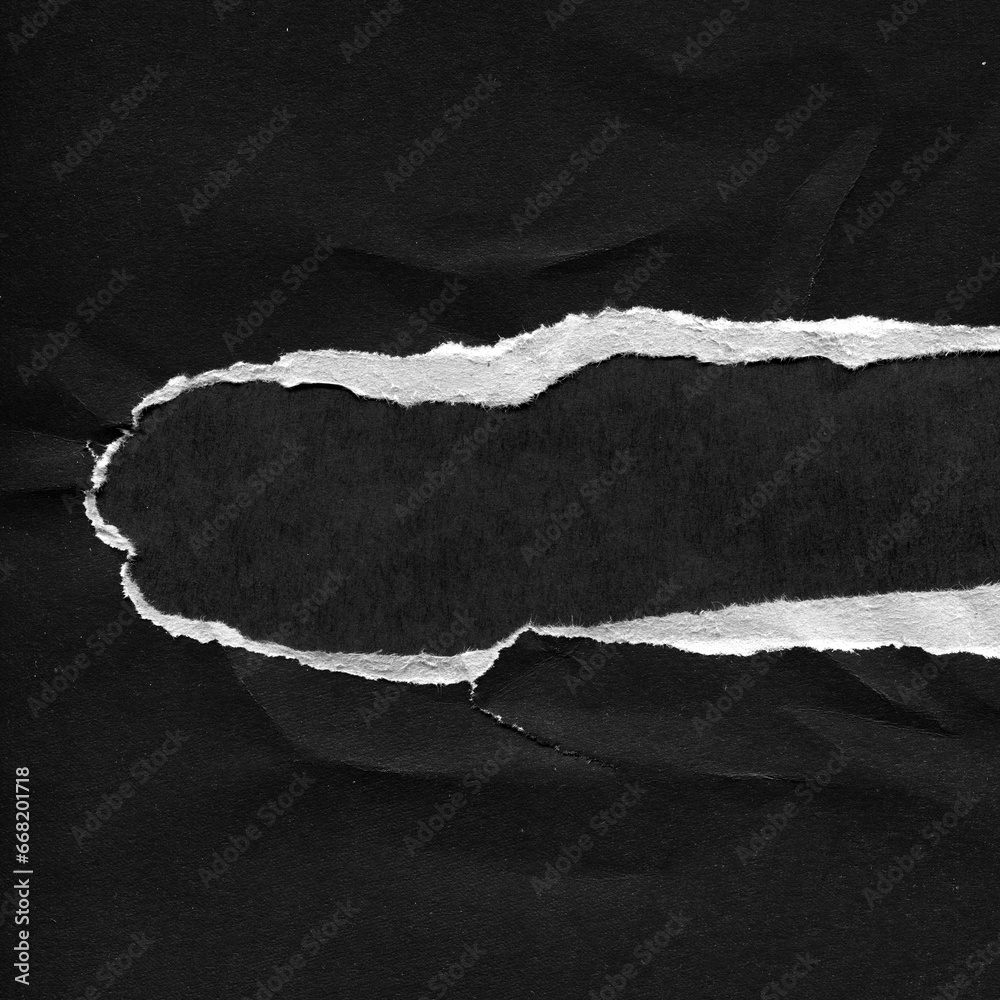 torn and ripped paper mockup frames with jagged edges from black paper ...