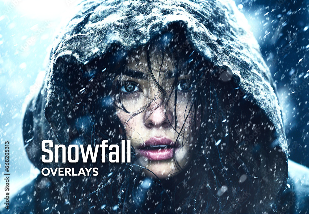 Snowfall Overlays Stock Template | Adobe Stock