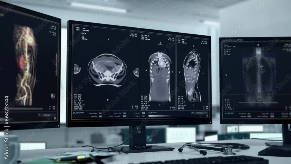 Ultrasound Diagnosis Medical System Scans Human Body To Inspect Health ...