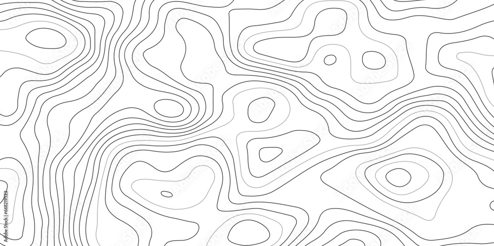 Abstract wave curved lines topographic contours map background ...