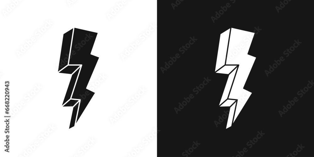 Cartoon lightning vector icon. Lightning bolt symbol Stock Vector ...