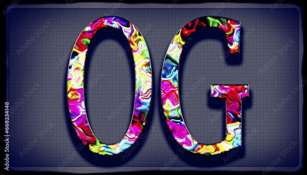 Poster Double letter signature OG in an unique design named Painter ...