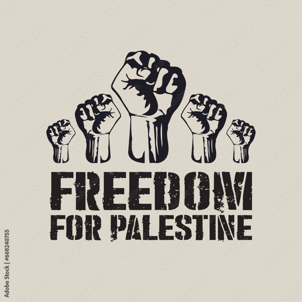 Freedom For Palestine, Palestine Typography T-shirt design, Palestine ...