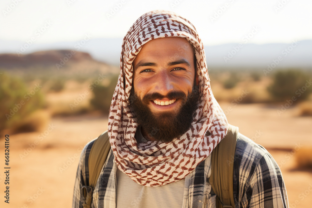 Young arab man in national clothes and turban Muslim man Saudi african ...
