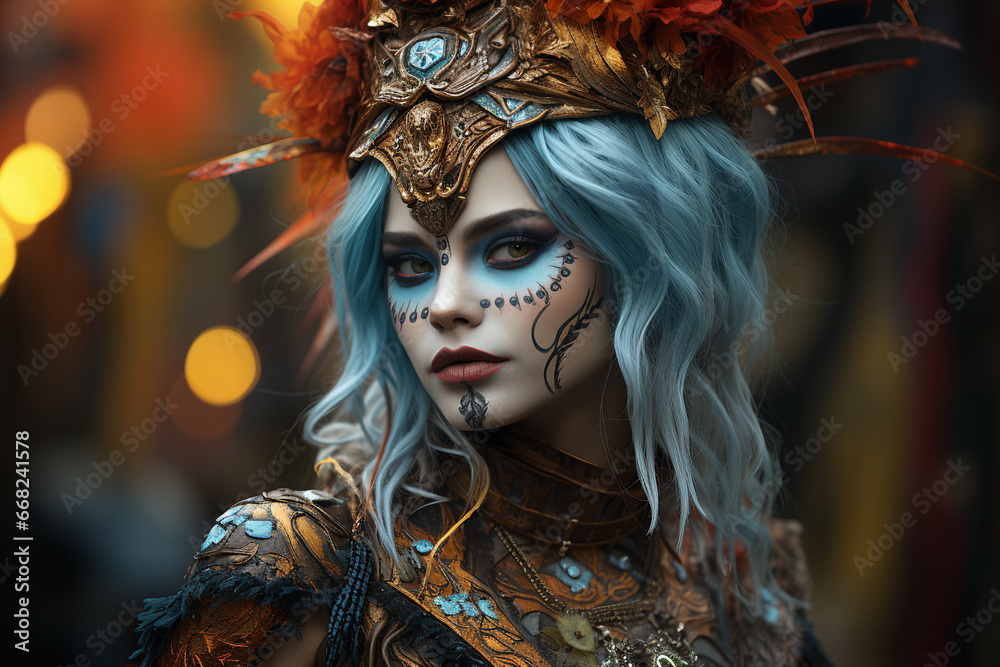 Generative AI concept portrait of scary horrible personage fantasy ...