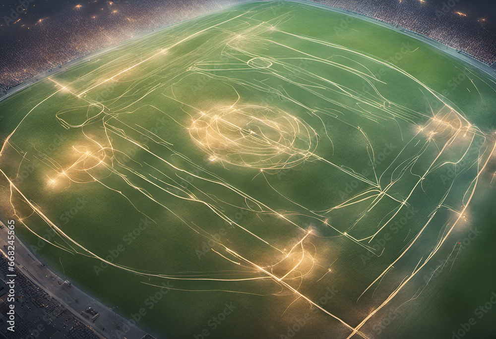 Soccer Field with lines in a stadium. European Championships 2024 Stock ...