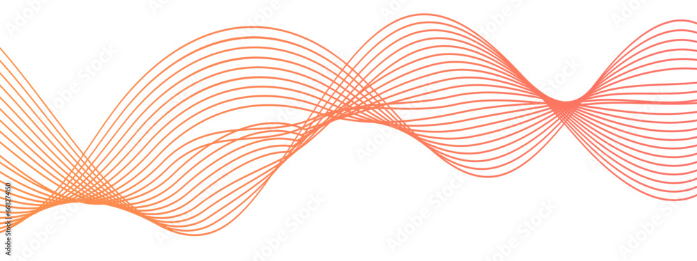 Abstract colorful wave line transparent background modern stream wave ...