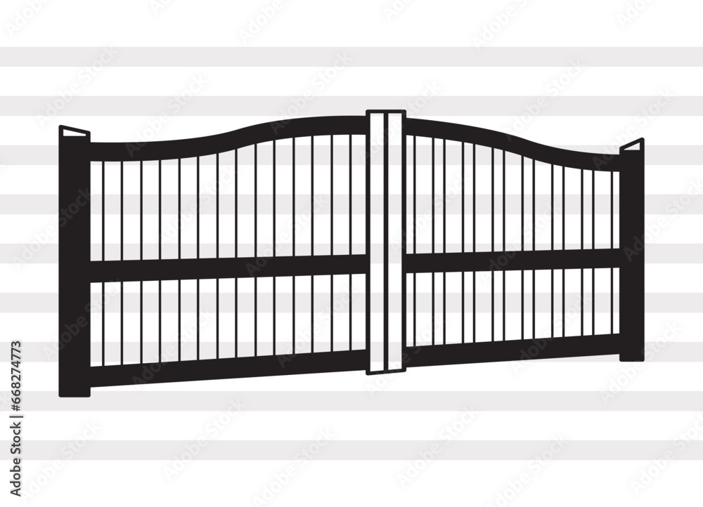 Gate SVG, House Gate Svg, Wrought Iron Gate Svg, Farm Gate Svg, Gate ...