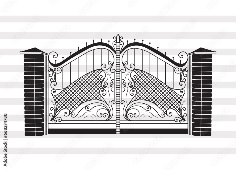 Gate SVG, House Gate Svg, Wrought Iron Gate Svg, Farm Gate Svg, Gate ...