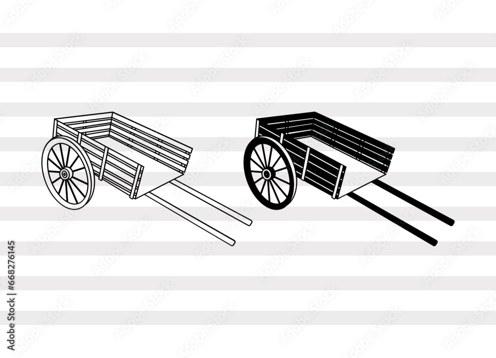 Wagon SVG, Wagon Silhouette, Covered Wagon Svg, Wild West Svg, Horse ...