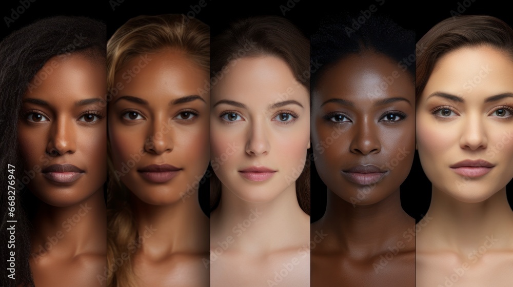 photography of faces of women of different ethnicities and ages from ...