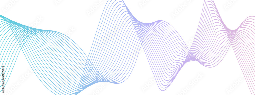 Abstract colorful wave line transparent background modern stream wave ...