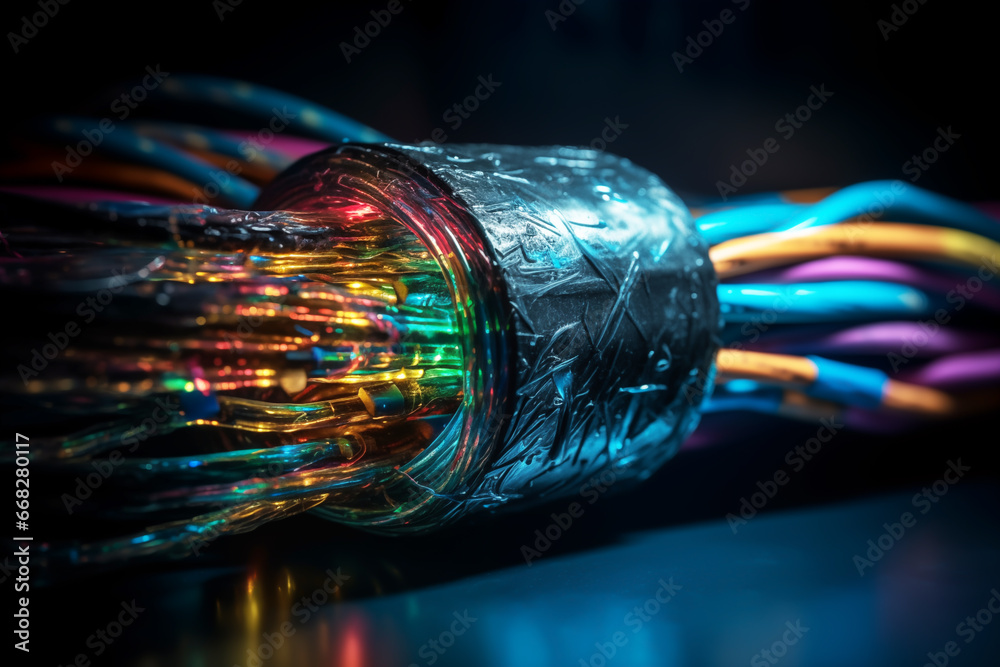 Internet submarine cables undersea. Submarine communications cable ...