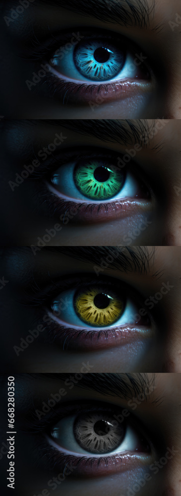 Various. Heterochromia. Brown, Blue, Green, Hazel, Gray, Amber. close ...