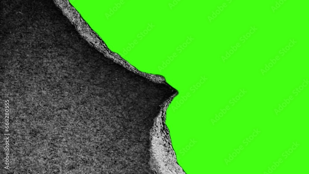 4k Paper animation. Realistic of torn ripped paper cardboard edges ...