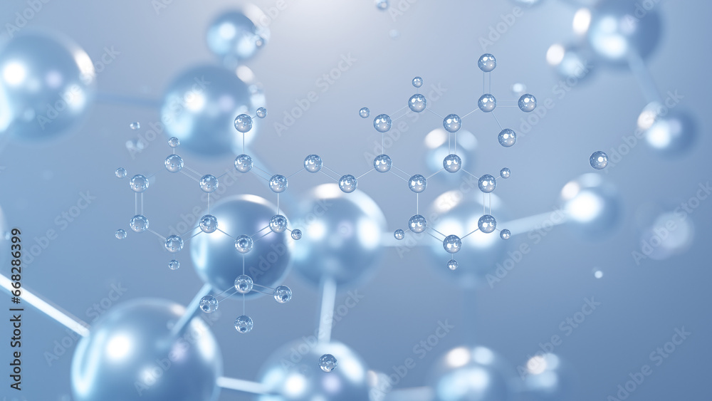 azorubine molecular structure 3d, flat model, food colorings e122 ...