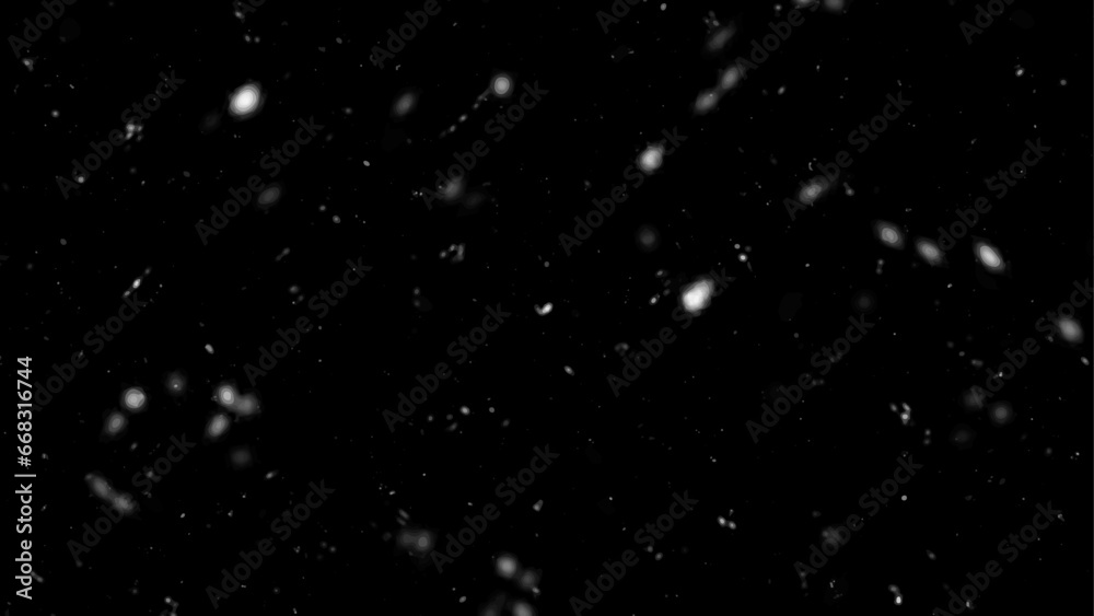 Falling snow isolated on black background. Falling snow at night. White ...