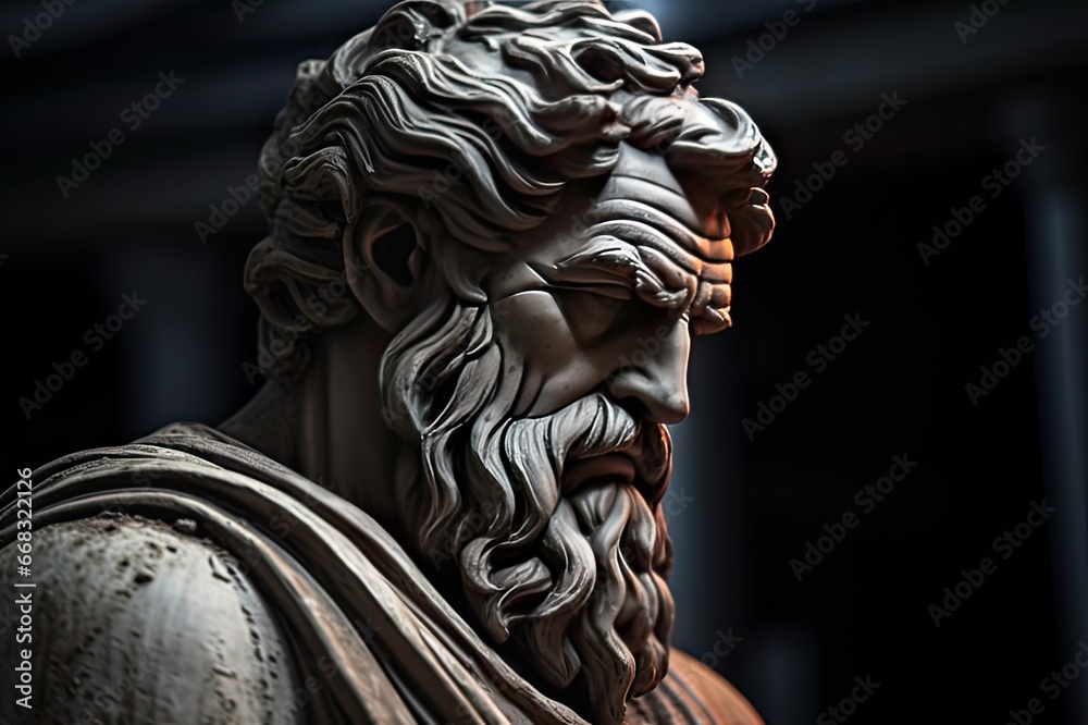 Zeno of Citium monument from profile Stock Illustration | Adobe Stock