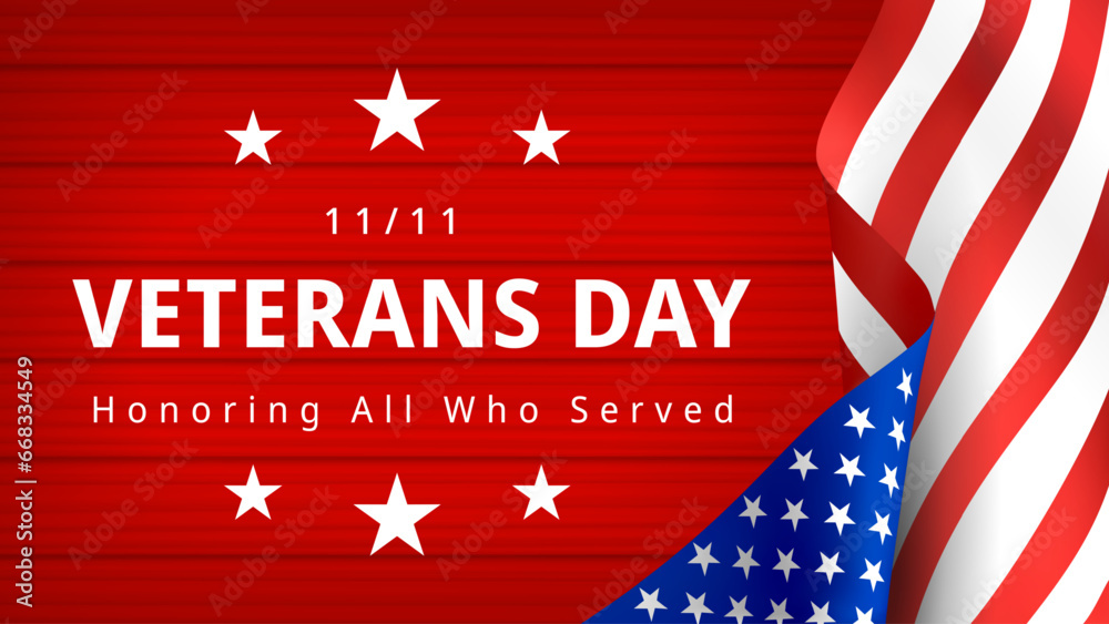 Veterans Day November 11th. Honoring All Who Served Greeting Card ...