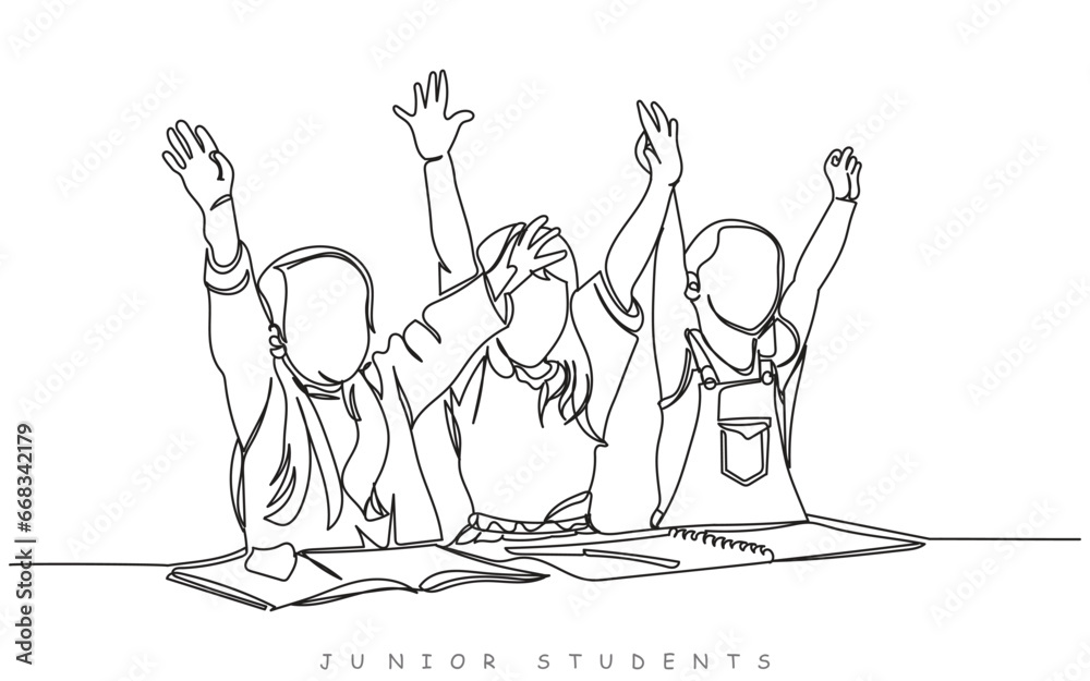 world students' day celebration line art. Poster of hard working ...