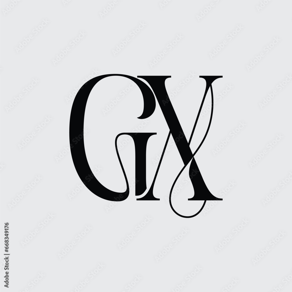 Initial letter gx logo design creative modern symbol icon monogram Stock Vector | Adobe Stock