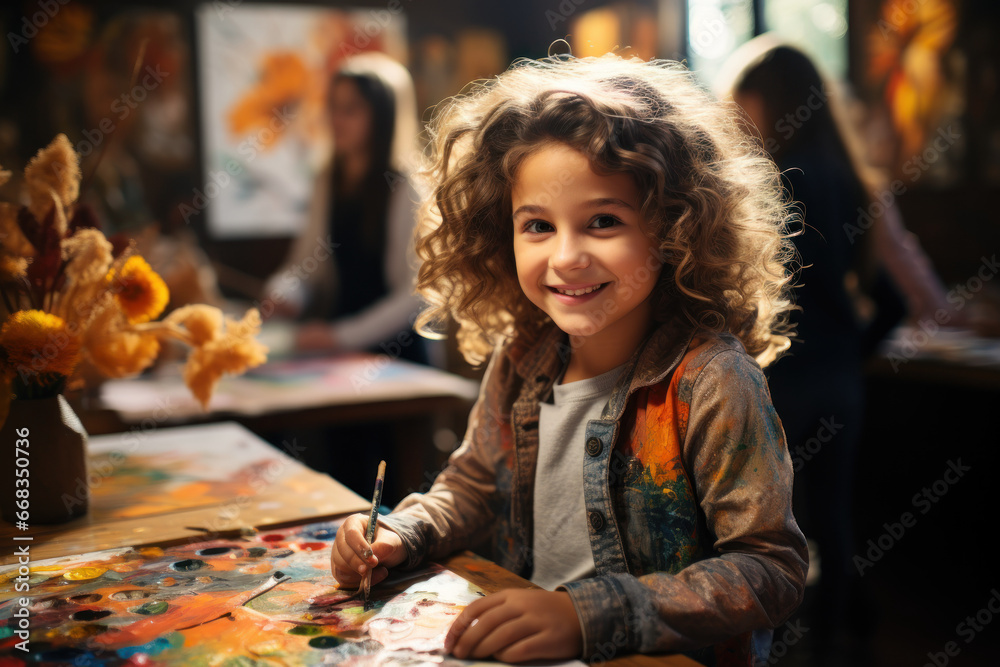A child in an art class, demonstrating the positive impact of creative ...