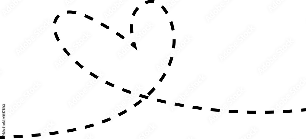 dotted line design illustration isolated on transparent background ...