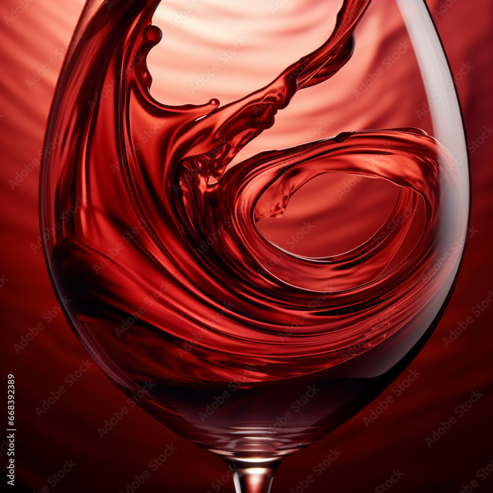 Fondo con detalle y textura de vino en movimiento dentro de una copa de ...