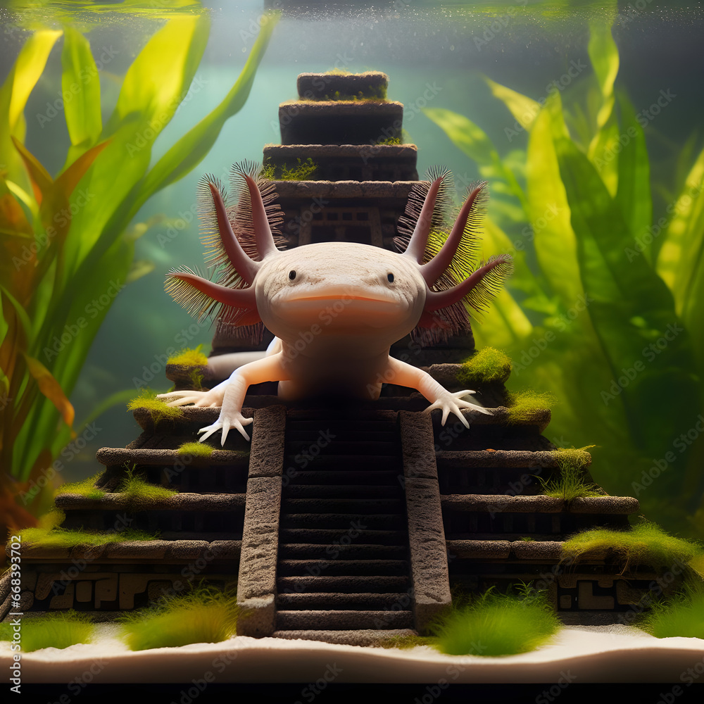 Ajolote mexicano, Ambystoma mexicanum, axolotl Stock Photo | Adobe Stock