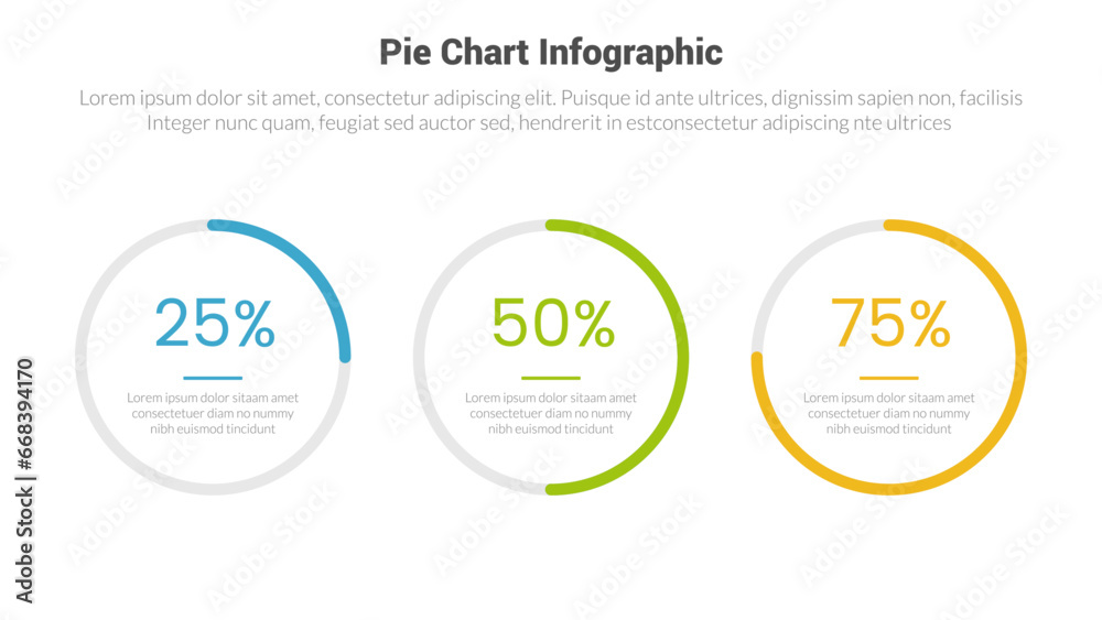 piechart or pie chart diagram infographics template diagram with 3 ...