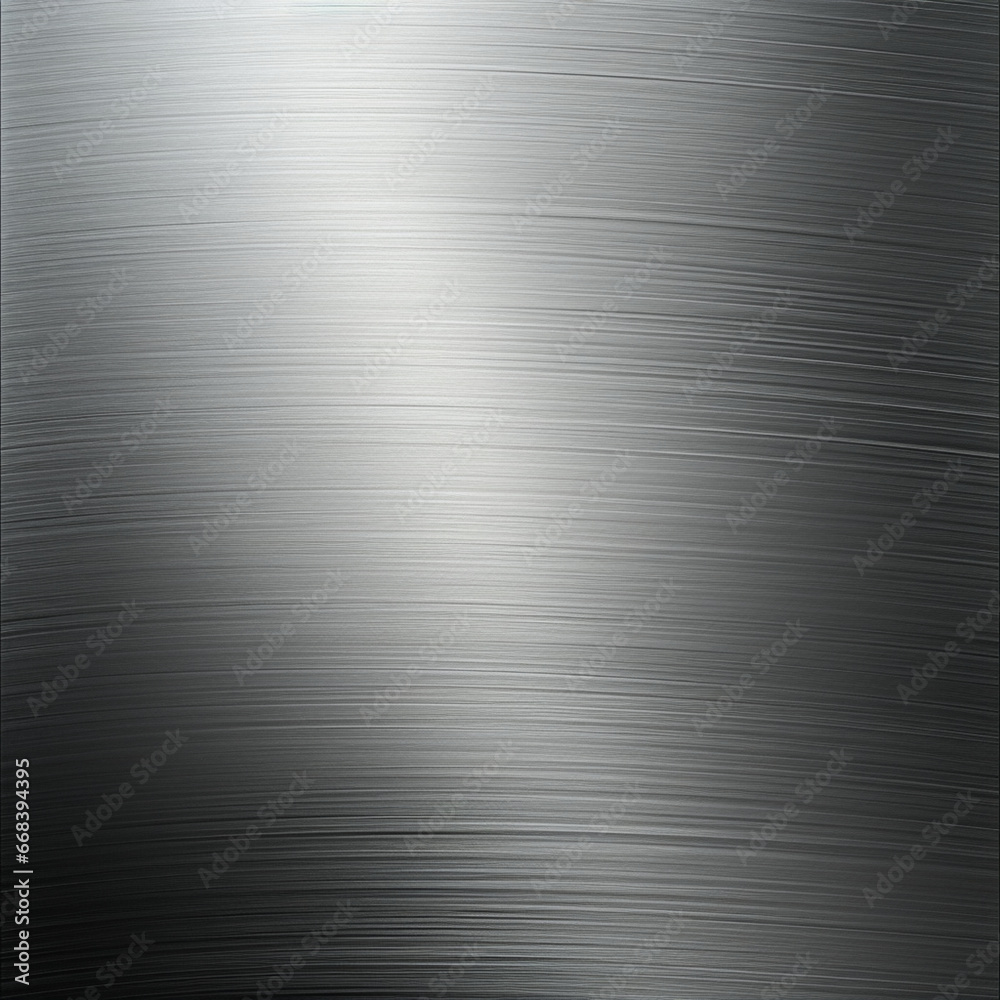 Fondo con detalle y textura de superficie metalica de acero rayado con tonos grises y degradado ...