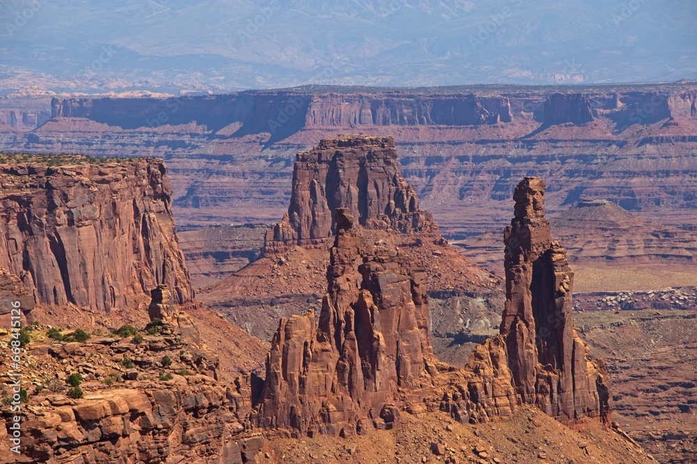 Canyonlands National Park offers breathtaking views of eroded canyons ...