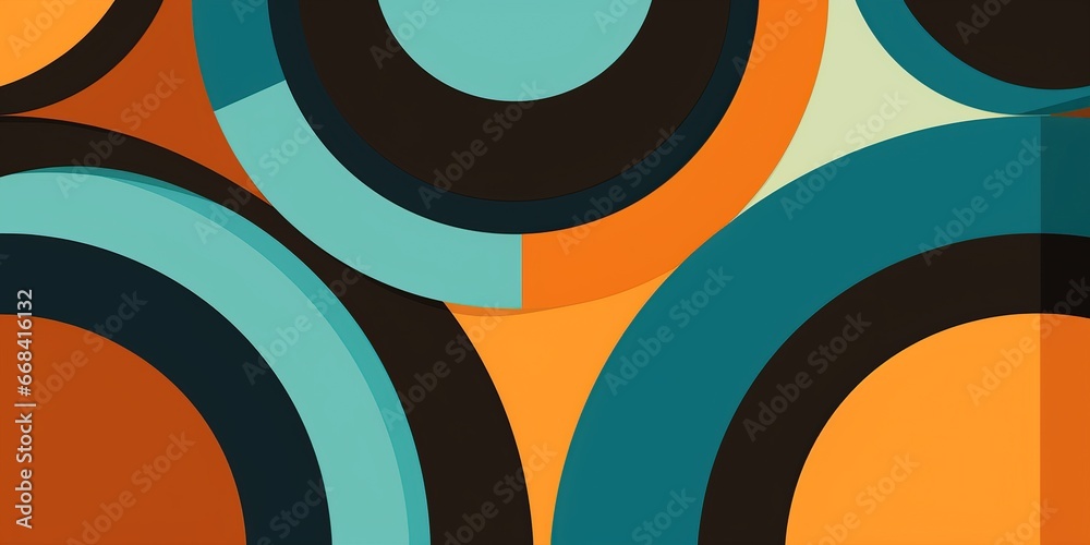 Retro Geometric Patterns: An abstract design reminiscent of retro ...