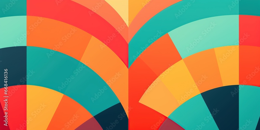Retro Geometric Patterns: An abstract design reminiscent of retro ...