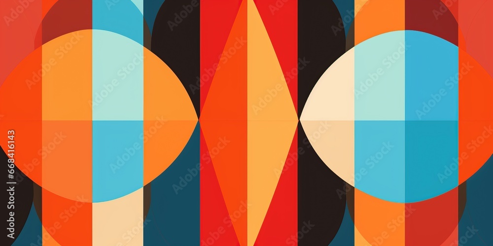 Retro Geometric Patterns: An abstract design reminiscent of retro ...