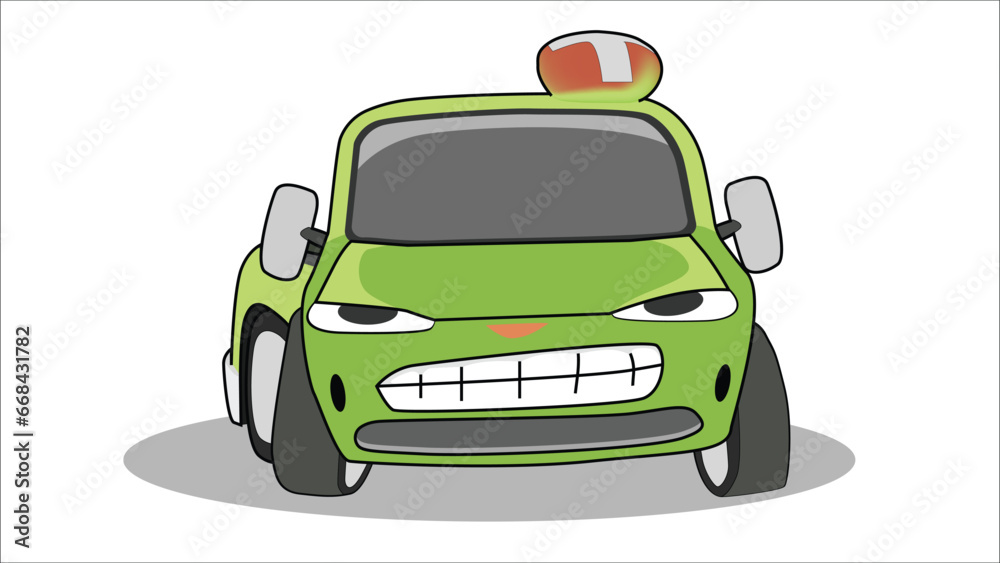 Cartoon vector of car cute style. Pickup truck angry at the head ...