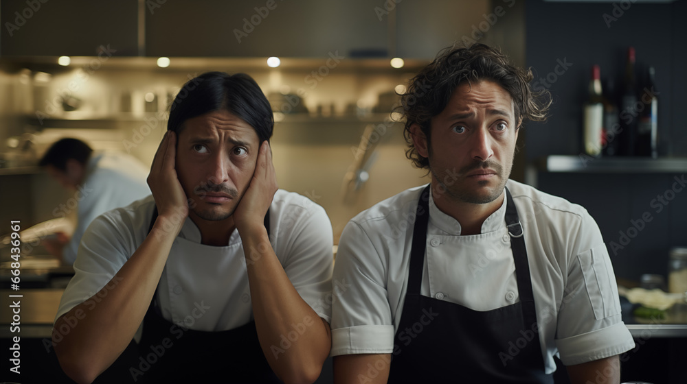 Serious Kitchen staff, Unhappy Restaurant Staff, Annoyed restaurant ...